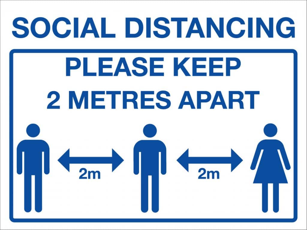 Social Distancing Please Keep 2 Metres Apart Stocksigns