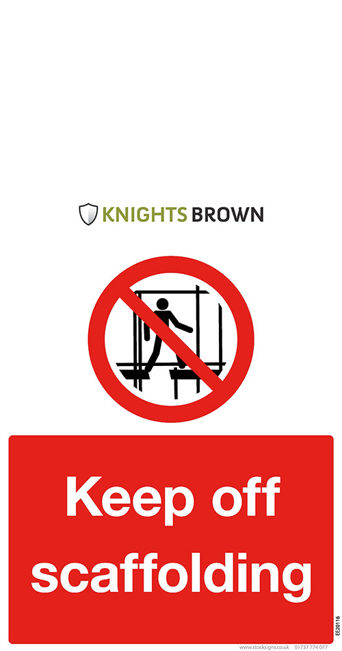 Scaffolding Signs - Scaffolding Warning & Danger Signs | Stocksigns